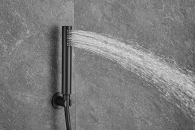 Gamma Roy, termostatická vanová baterie s ruční sprchovou soupravou, černá matná, GMA-BRYPWT-BK