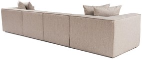 Hanah Home Pohovka SORA s pufem béžová 430 cm
