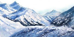Vícedílný obraz Akvarel Vrchol Hory Nedostatek Nedostatek Plátno Canvas 60x40