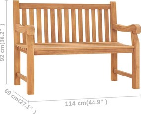 Zahradní lavice 114 cm masivní teakové dřevo 316638