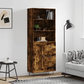 vidaXL Skříň highboard 69,5 x 34 x 180 cm kompozitní dřevo [3190018] Barva: kouřový dub