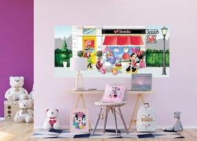 Dětská vliesová fototapeta na zed' Minnie a Daisy na nákupech, Disney | 202 x 90 cm | DFTDNH 5322