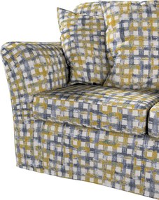 Potah na pohovku IKEA  Tomelilla 3-místná nerozkládací barva modrá látka pletený vzor, vzorované
