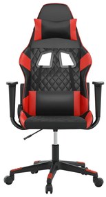 Herní židle černá a červená umělá kůže,  3143754