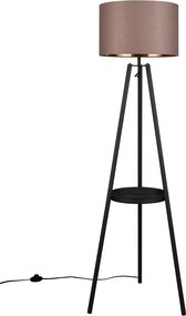 Černá stojací lampa s poličkou (výška 152 cm) Colette – Reality