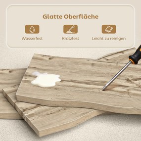 HOMCOM konferenční stolek — moderní dekorační stolek s ocelovými nohami a deskou 4 cm pro obývací pokoj/kancelář/ložnici, 100 × 50 × 45 cm, dub/černá