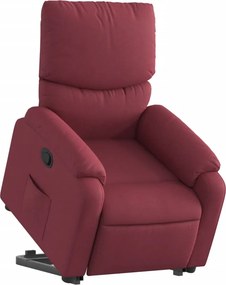 Zvedací polohovací křeslo vínové textil 3204827