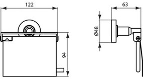 Ideal Standard IOM Držák na toaletní papír s krytem A9127AA