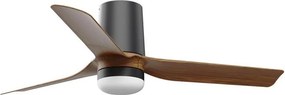 FARO 33835-1TW MINI PUNT TUB S LED stropní ventilátor, černá/tmavé dřevo s DC motorem - FARO