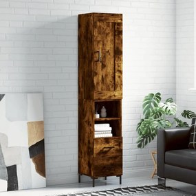 vidaXL Skříň highboard 34,5 x 34 x 180 cm kompozitní dřevo [3200257] Barva: kouřový dub