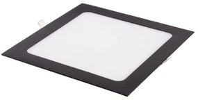 T-LED BSN18 LED panel 18W černý čtverec Teplá bílá