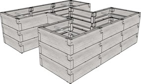 LANIT PLAST, s.r.o. vyvýšený záhon JUWEL TIMBER ERGOLINE H (20479) LG3133