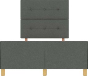 Rám postele s čelo Tmavě šedá 120 x 200 cm textil 3344719