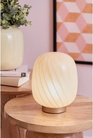 Světle žlutá stolní lampa se skleněným stínidlem (výška 20 cm) Summer Globe – Leitmotiv