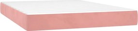 Box spring postel s matrací růžová 140x200 cm samet 3143270