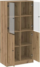 Highboard s dvířky dub artisan 68x37x142 cm kompozitní dřevo 3318723