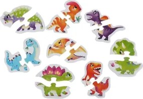 Puzzlika 15252 Dinosauři - puzzle 8 zvířátek / 16 dílků / od 2 let