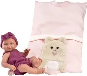 Llorens 73812 NEW BORN HOLČIČKA - realistická panenka miminko s celovi