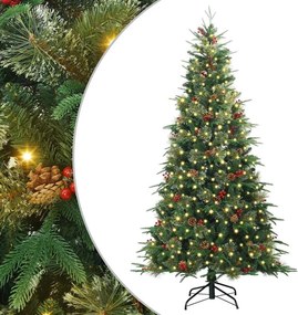 Umělý Skládací Vánoční Strom s stojanem Zelená 240 cm PE a PVC 3397441