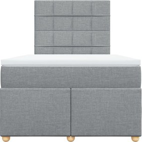 Box spring postel s matrací světle šedá 120x190 cm textil 3293519