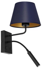 Luminex | Nástěnná lampa ARDEN 1xE27/60W+1xG9/8W/230V fialová/zlatá | LU3577