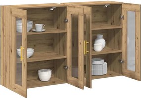 Nástěnné skříně 2 ks Artisanový dub 69,5 x 34 x 90 cm 3334306