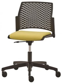 RIM Otočná čalouněná židle REWIND RW 2112 bez područek GALERIE - Čalounění Rim LÁTKY 1 / BONDAI Barva plastu RIM bílý plast