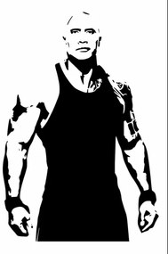 Samolepka Dwayne Johnson (The Rock)