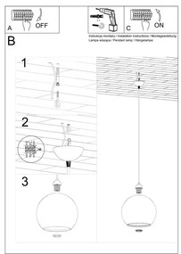 Zelené závěsné svítidlo se skleněným stínidlem ø 30 cm Bilbao – Sollux