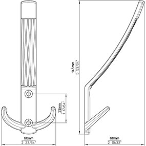 Siro Nábytkový věšák VILMA staromosaz