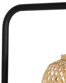 Orientální stojací lampa z bambusu - Yvonne