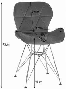 Set čtyř jídelních židlí NEST granátové (4ks)