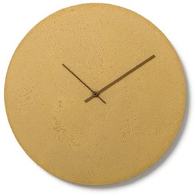 Betonové hodiny Clockies 49cm žluté