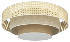 Duolla - LED Stropní svítidlo LUNETA LED/26W/230V pr. 60 cm 4000K ratan/béžová