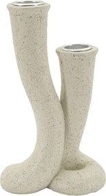 Designový svícen Stons 17,5 cm krémový