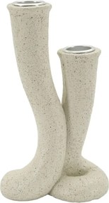Designový svícen Stons 17,5 cm krémový
