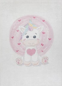 Detský kusový koberec Bambino 1128 Unicorn, 80x150, ružová, detská izba, Dywany Łuszczów