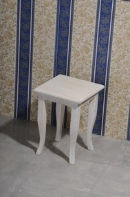stolička SAPHO RETRO 33x45x33cm, starobílá 1683
