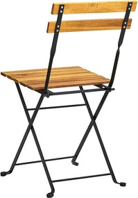 3dílný skládací bistro set masivní akáciové dřevo 313157