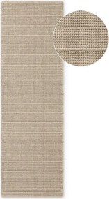 Béžový ručně tkaný vlněný běhoun 80x250 cm Camden Parker – Ted Baker