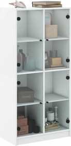 Highboard s dvířky bílý 68 x 37 x 142 cm kompozitní dřevo 3295857