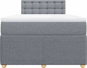Box spring postel s matrací světle šedá 120 x 200 cm textil 3289737