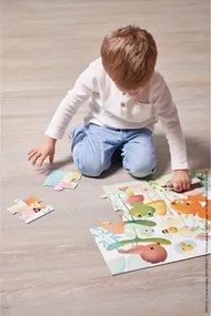 JANOD Puzzle v kufříku Přátelé ze zahrady / 20 dílků / 50 x 40 cm