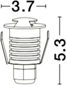 NV 8038801 Venkovní zapuštěné svítidlo do země BANG nikl satén hliník LED 1W 3000K IP67 100-240V 51st. vč. driveru - NOVA LUCE