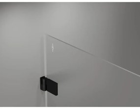 Mexen Lunar-B pravostranný výklopný sprchový kout 100 x 70 cm, čiré sklo, černá matná, 832-100-070-70-00-P