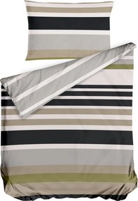 Bierbaum povlečení flanelové 6699 Stripe Olive 140x200/70x90 cm