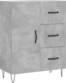 Skříň highboard betonově šedá 69,5x34x180 cm kompozitní dřevo 3199845