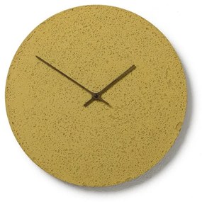 Betonové hodiny Clockies 29cm žluté