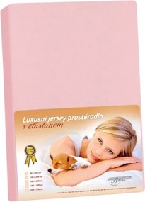 Bellatex prostěradlo jersey LUX Růžová rozměr 90x200 cm