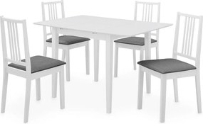5dílný jídelní set MDF bílý 276396